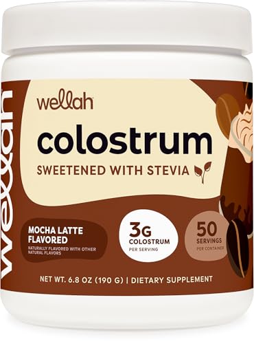 Wellah colostrum powder mocha latte