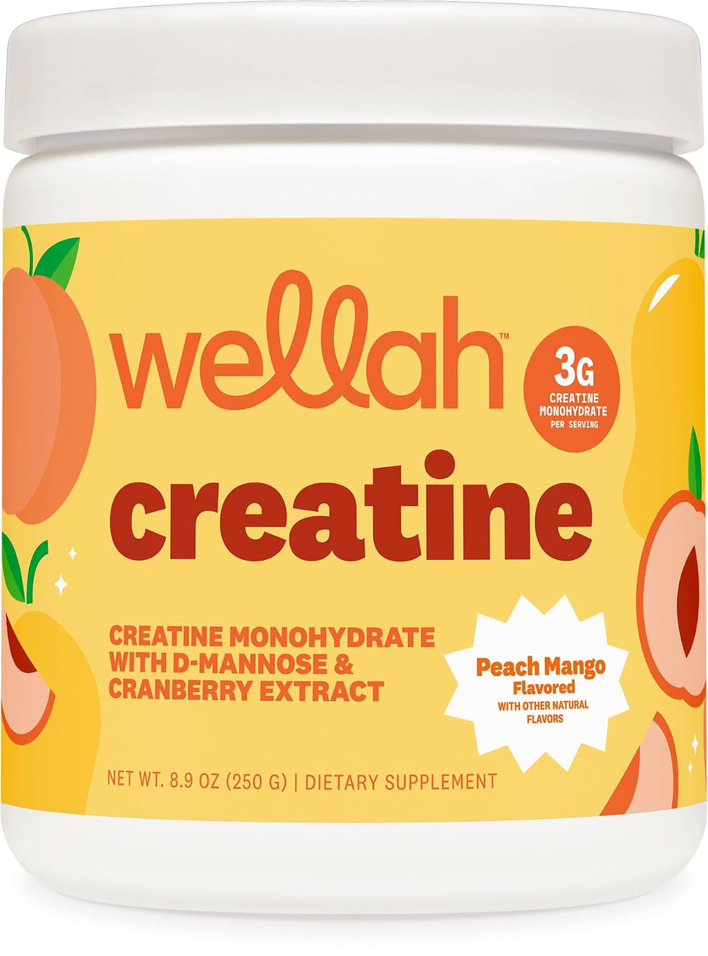 Wellah creatine for women peach mango