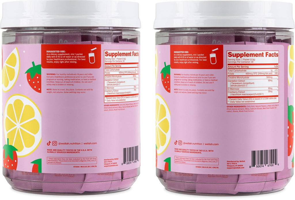 Wellah creatine for women workout support