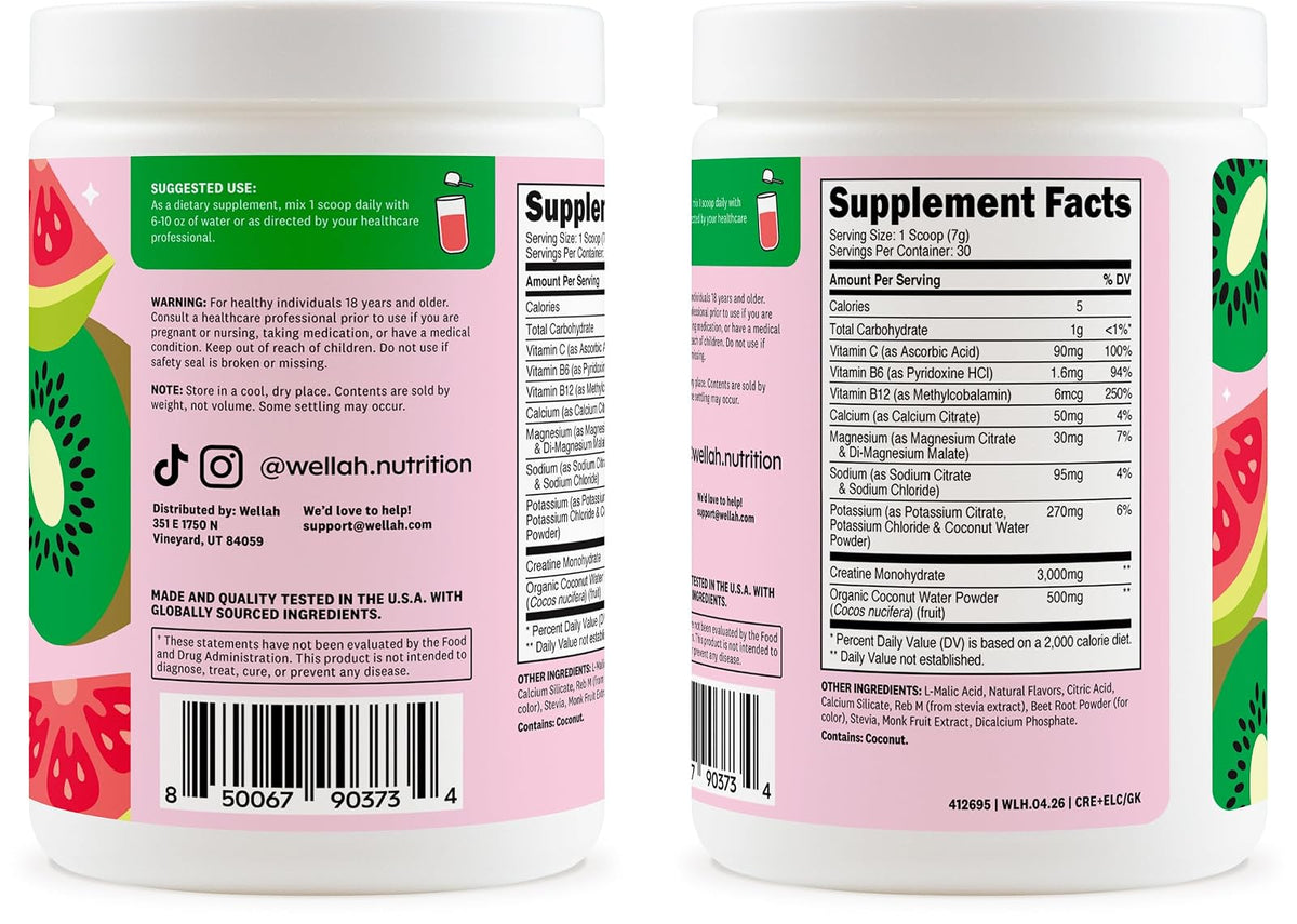 Wellah creatine powder for hydration