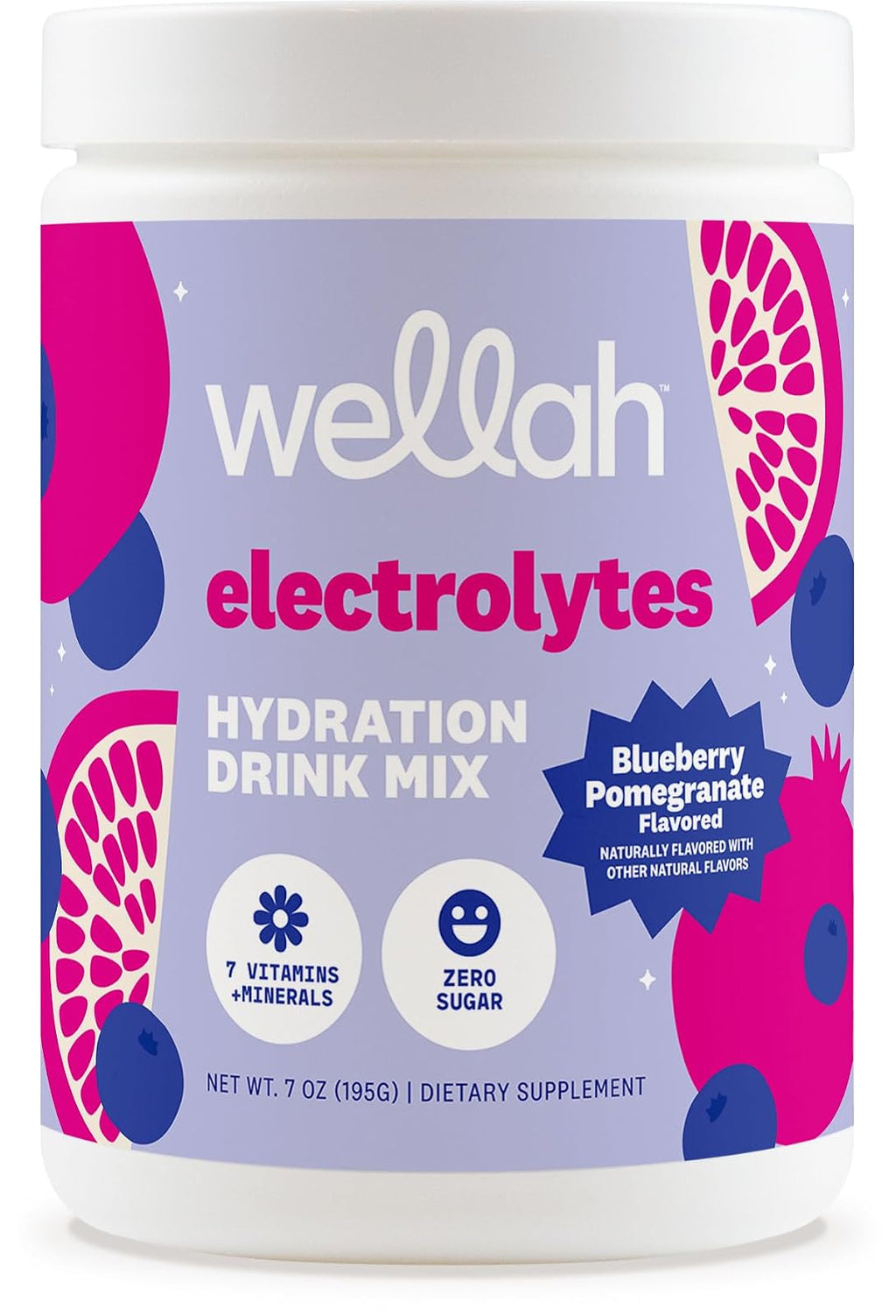 Wellah electrolytes powder blueberry flavour