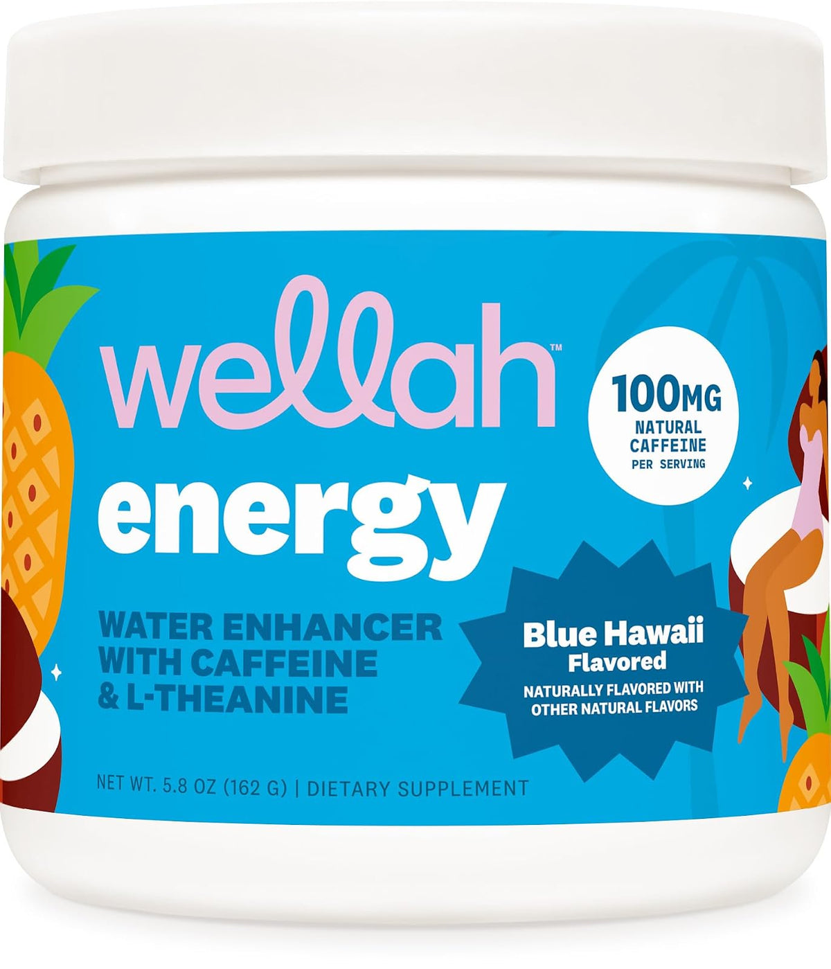 Wellah Energy Powder Blue Hawaii flavour