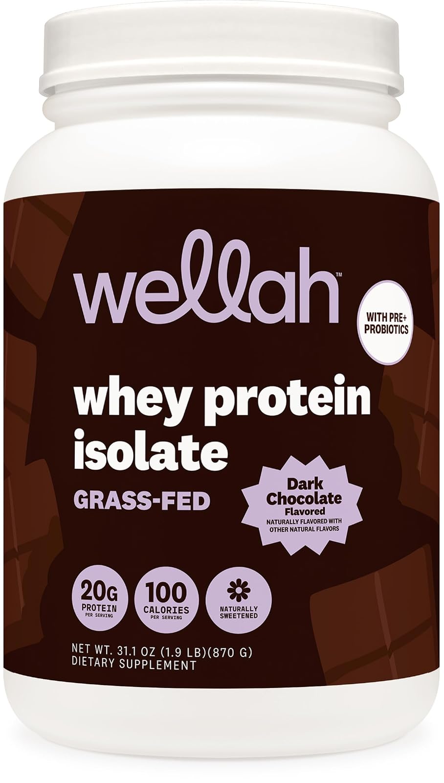 Wellah grass-fed whey protein isolate