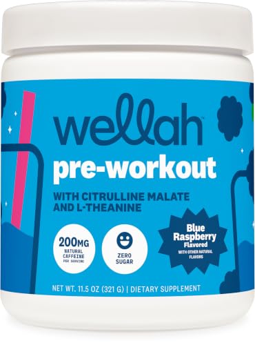 Wellah pre-workout drink mix blue raspberry