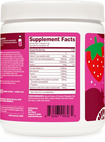 Wellah pre-workout for endurance support