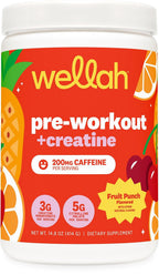 Wellah pre-workout fruit punch flavour