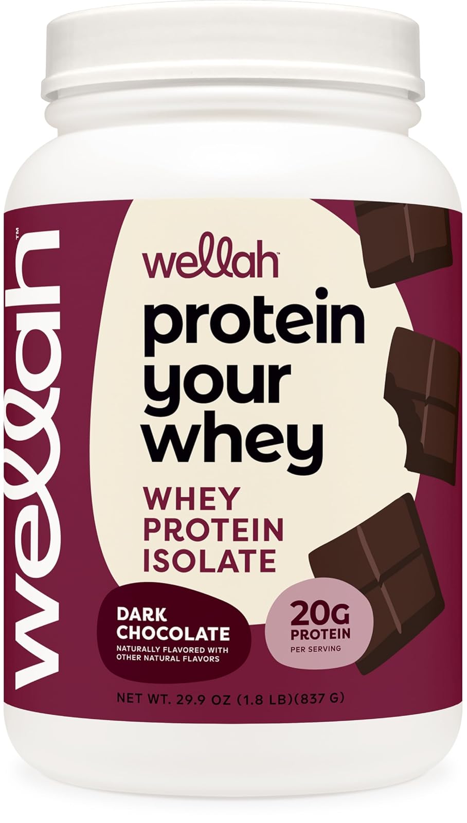 Wellah whey protein dark chocolate flavour