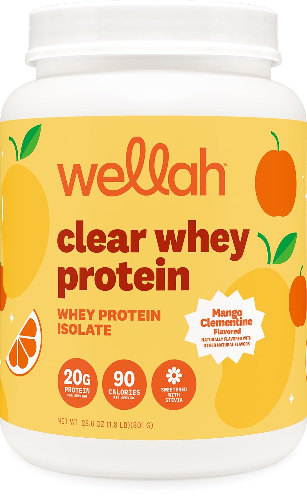 Wellah whey protein isolate mango flavour