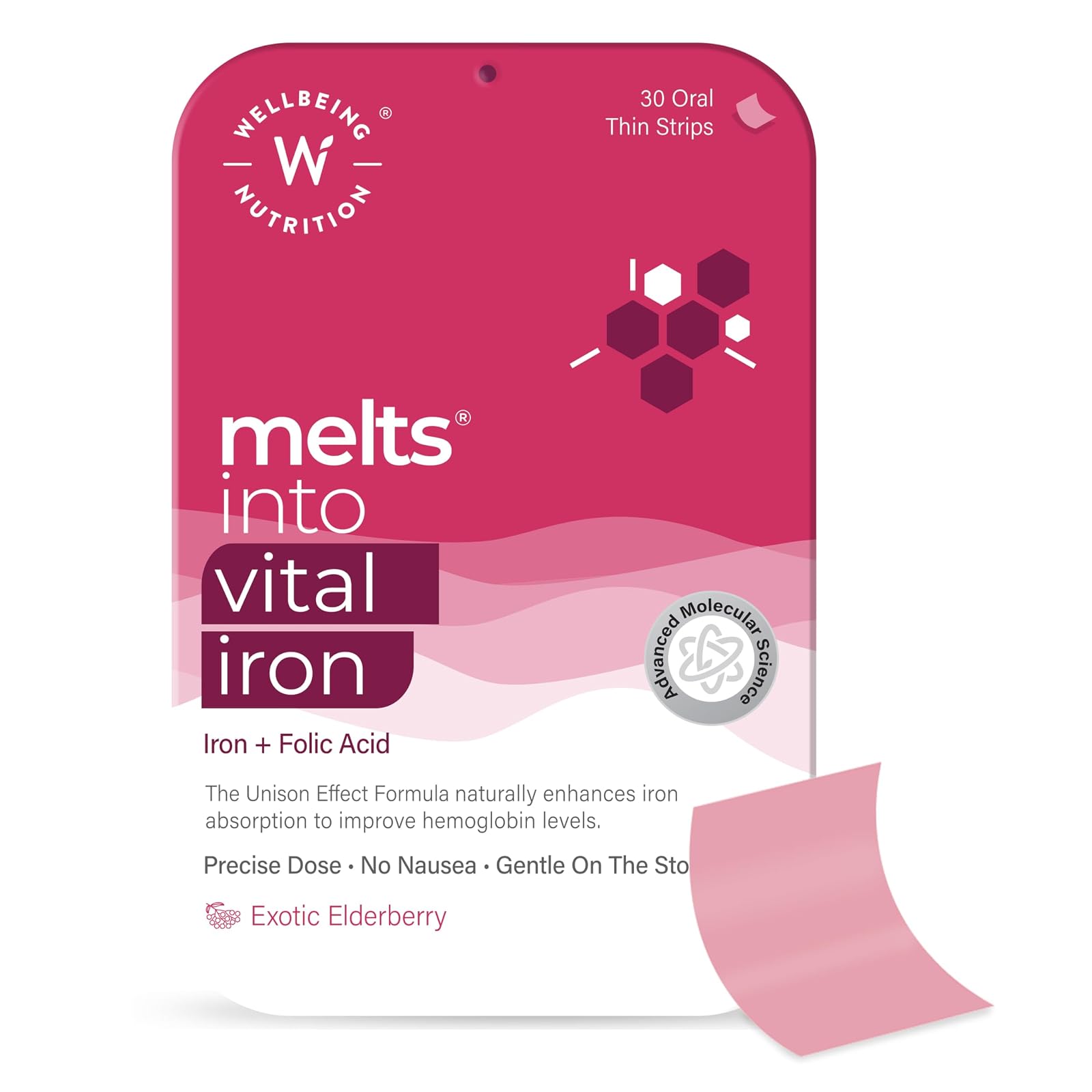 Wellbeing Nutrition iron supplement strips