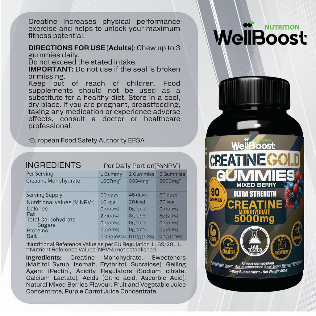WellBoost creatine for enhanced performance