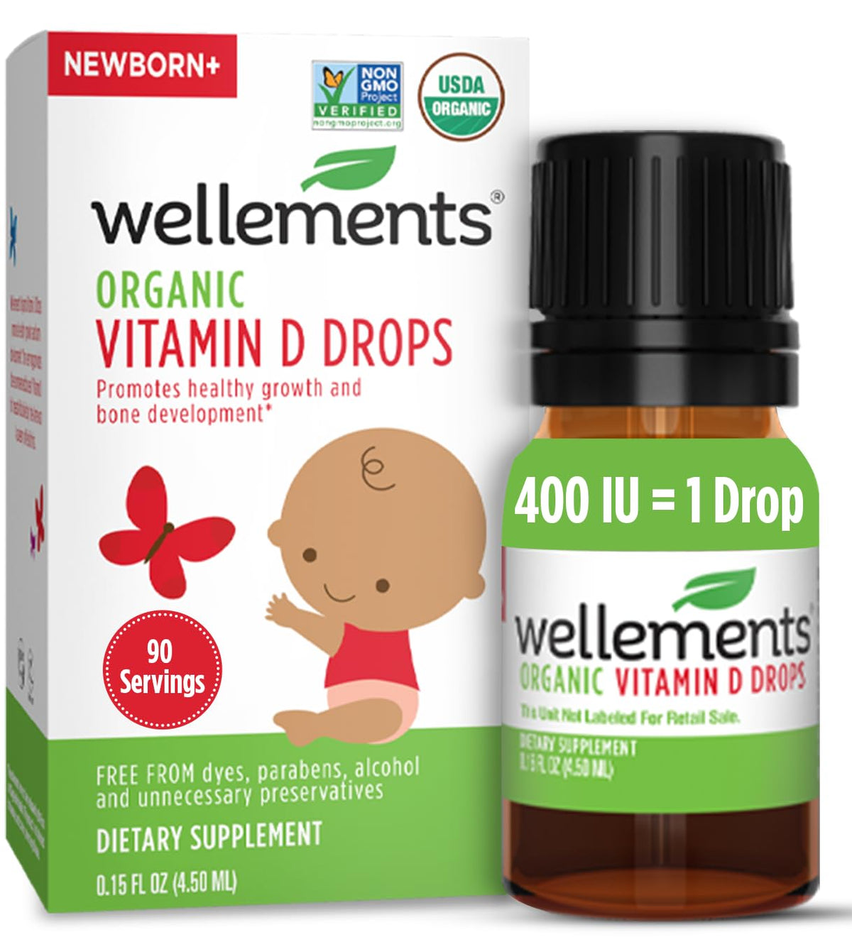 Wellements organic baby vitamin D drops