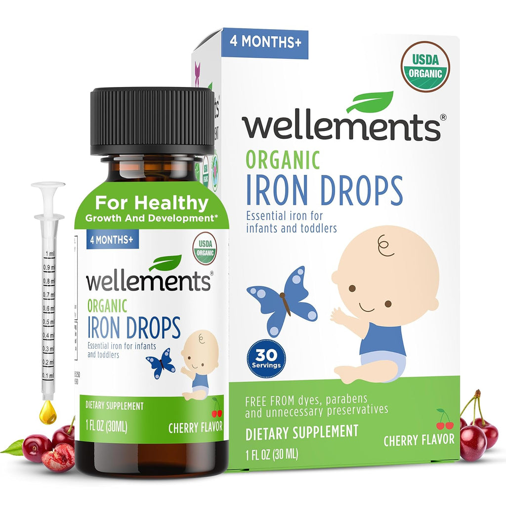 Wellements organic iron drops for kids