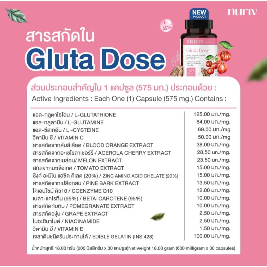 wellness benefits of Nuriv Gluta