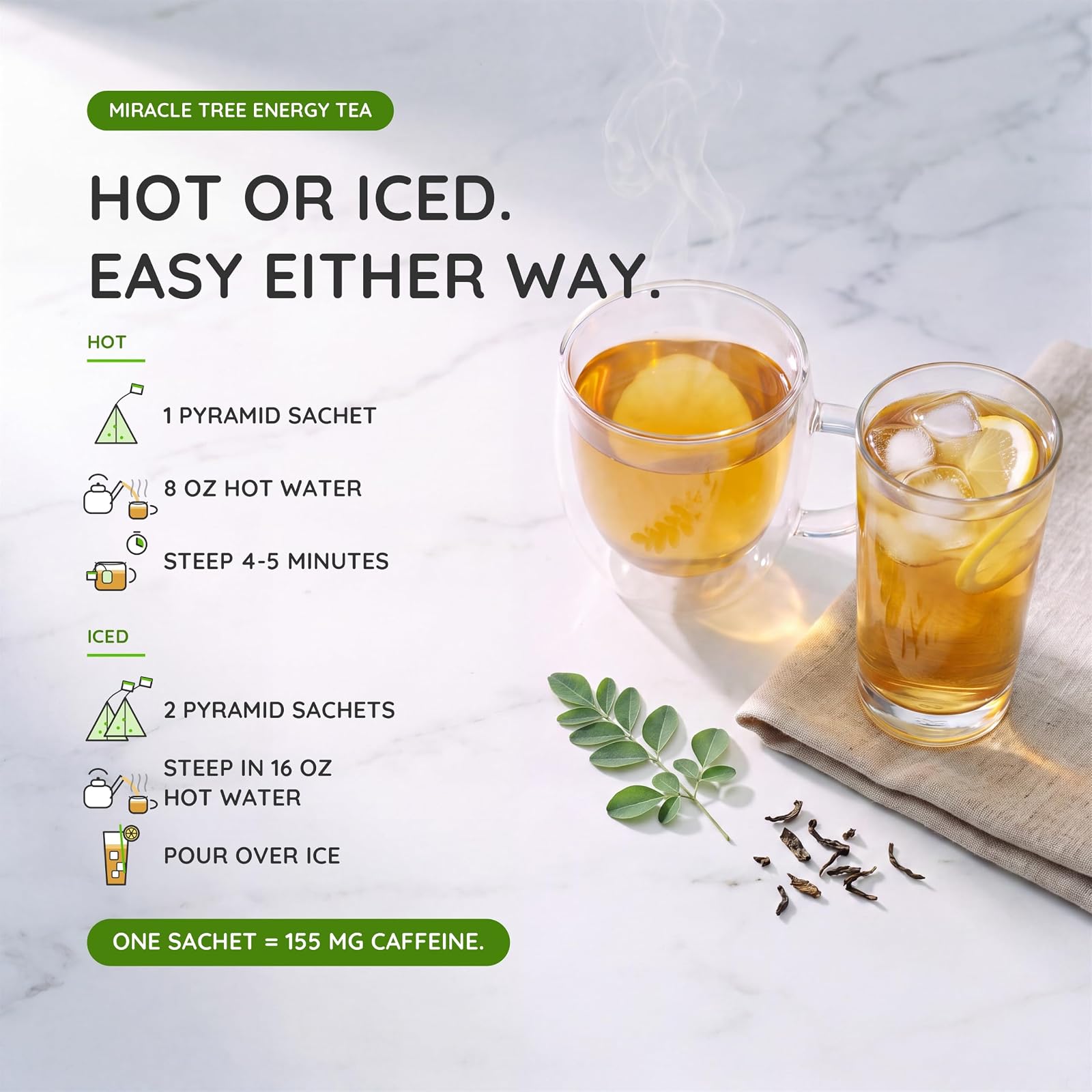 wellness boost with moringa tea