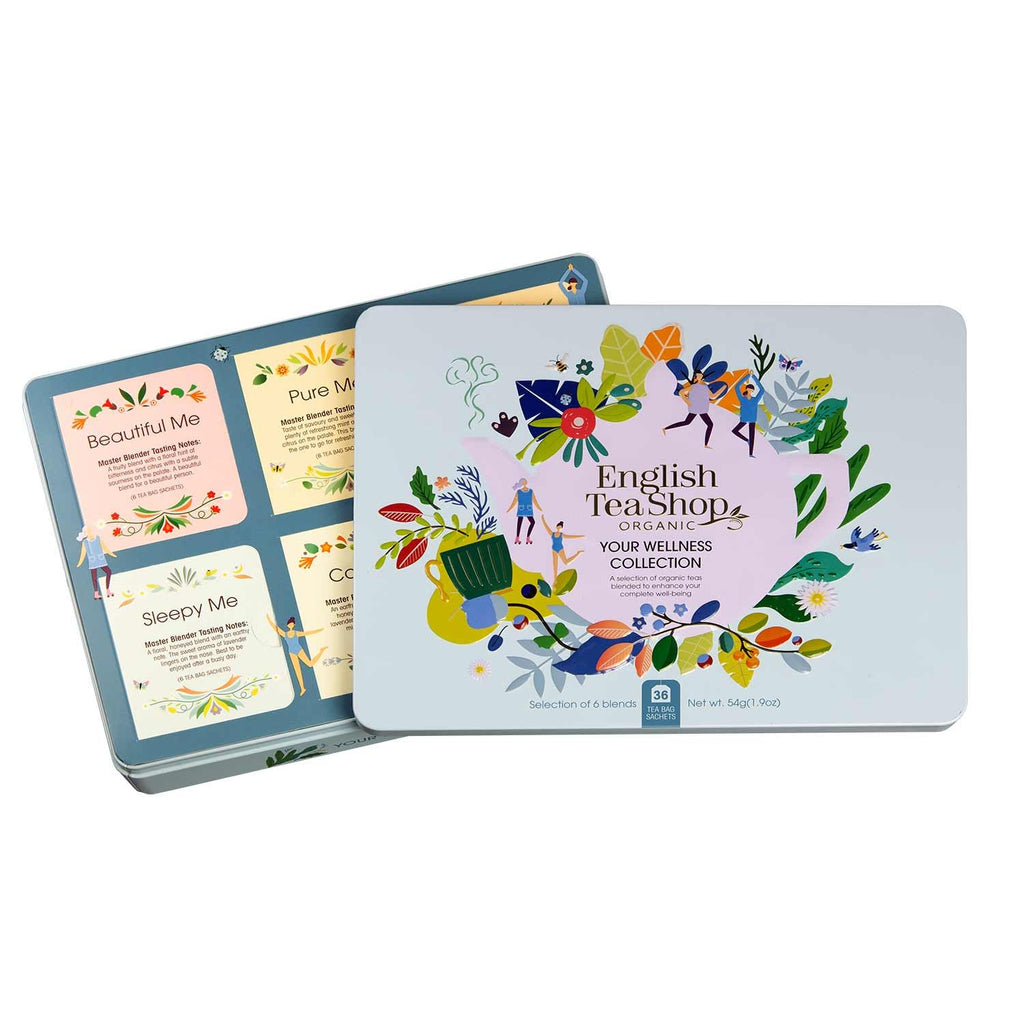 wellness herbal tea gift tin