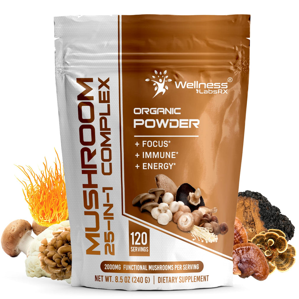 WELLNESS LABSRX mushroom powder supplement