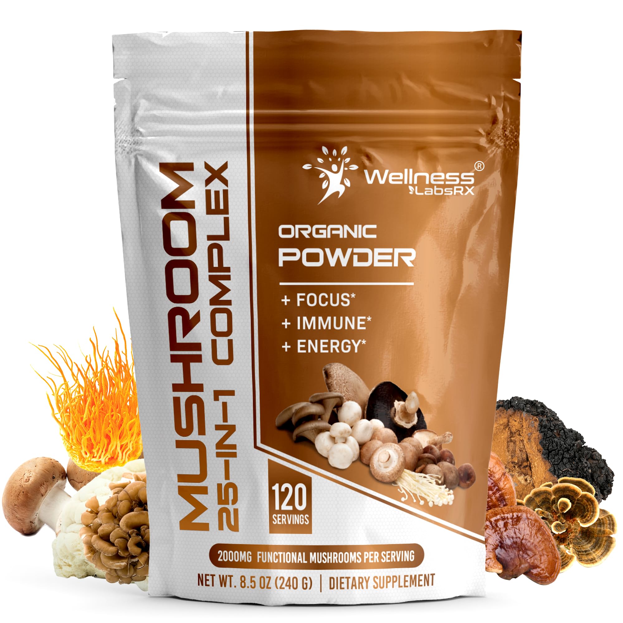 WELLNESS LABSRX mushroom powder supplement