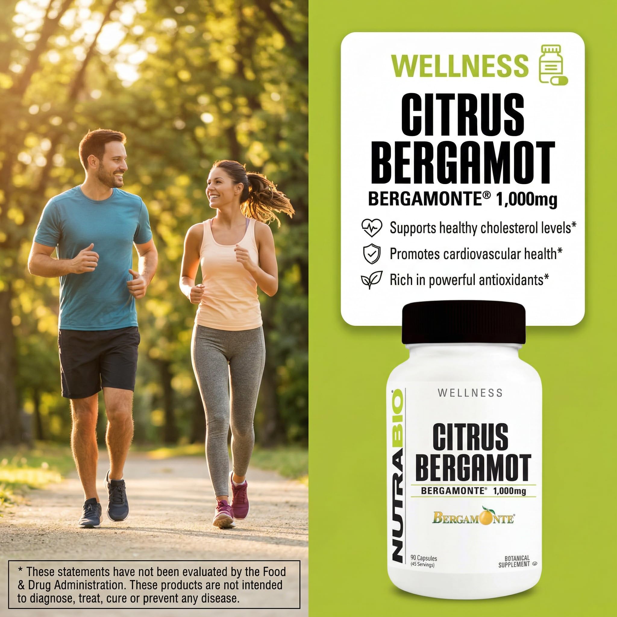 wellness supplement with 1000mg bergamot