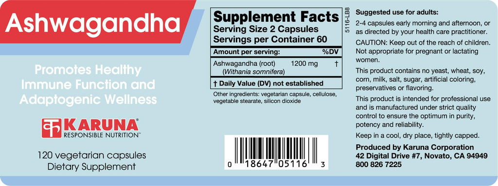 wellness support with Ashwagandha capsules