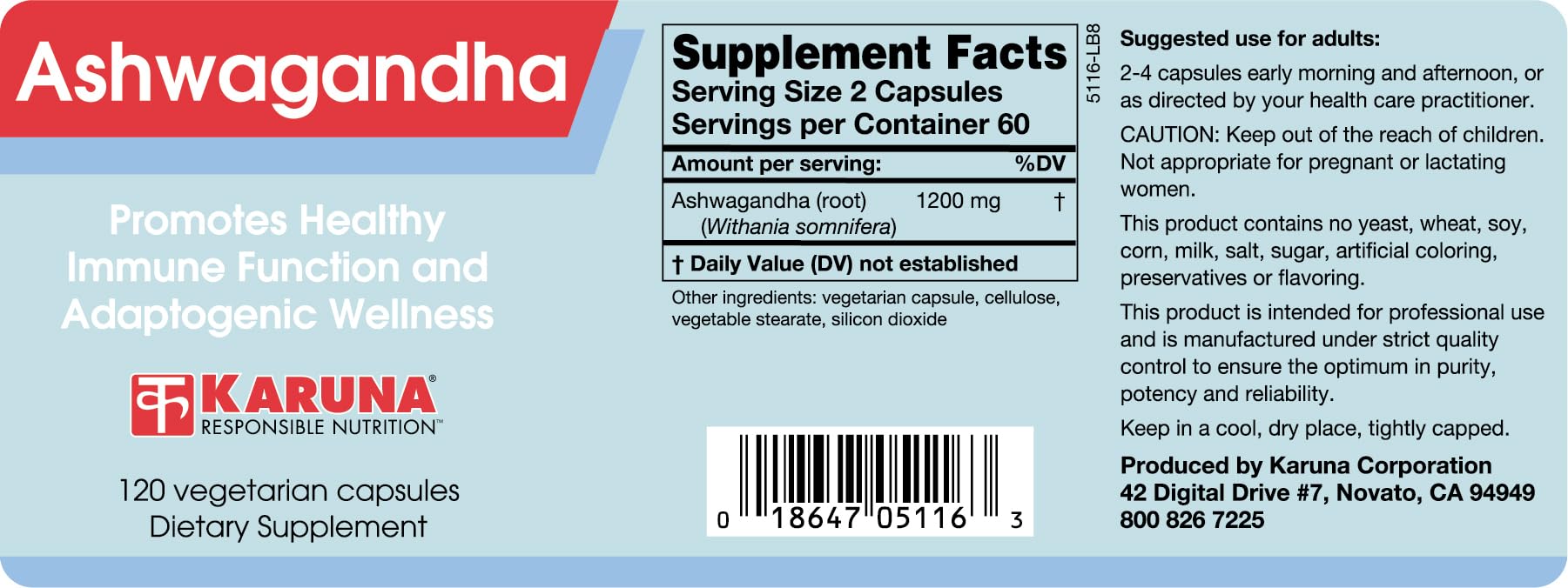 wellness support with Ashwagandha capsules