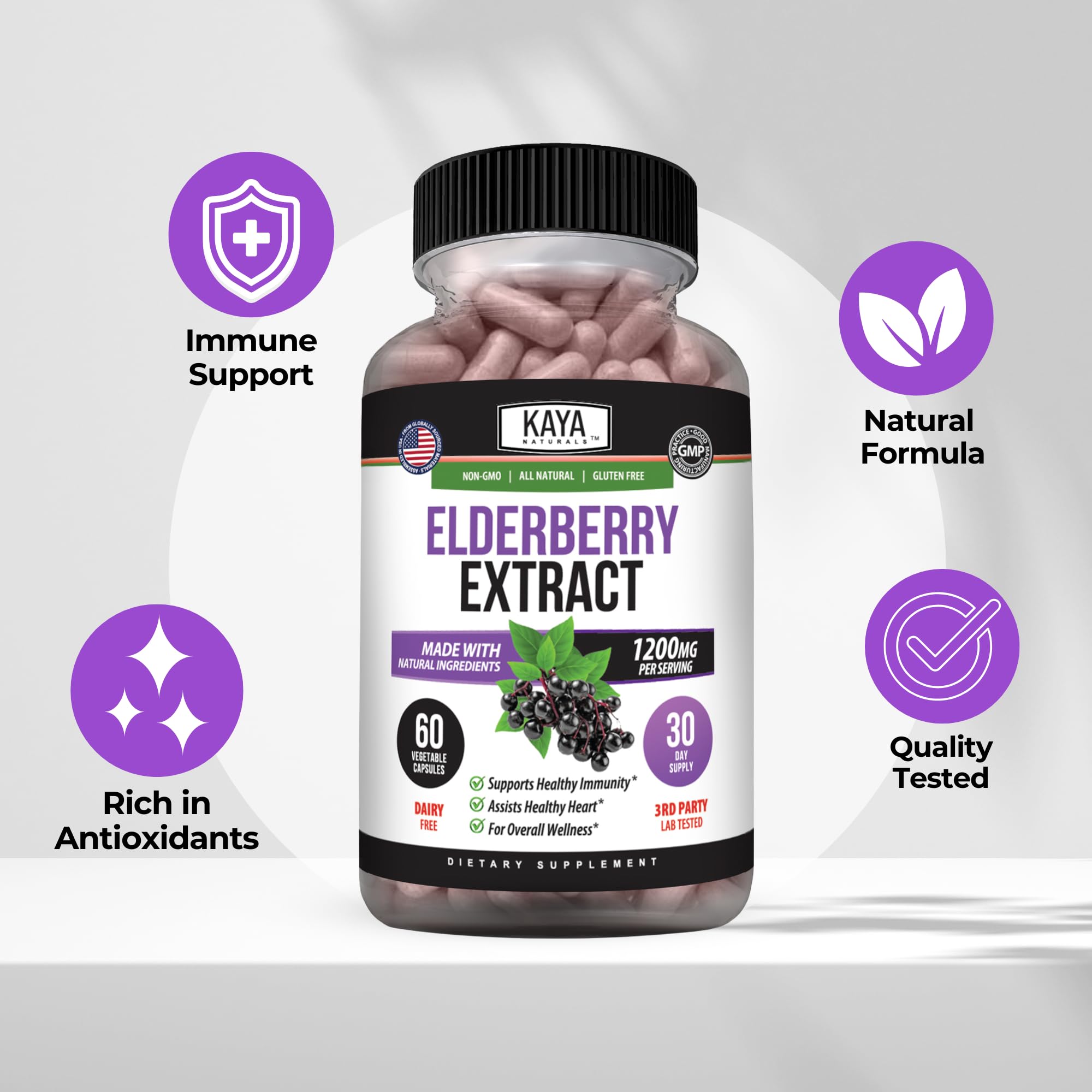 wellness support with elderberry capsules