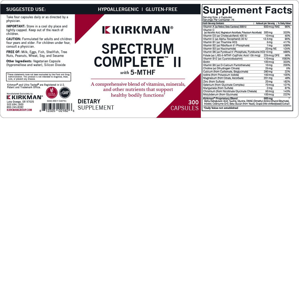 wellness support with Spectrum vitamins