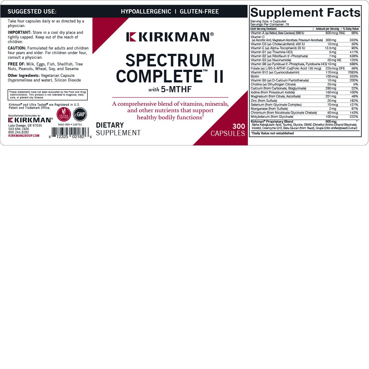 wellness support with Spectrum vitamins