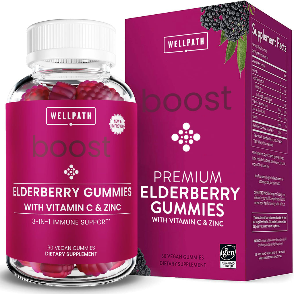 WellPath Boost elderberry gummies for immunity