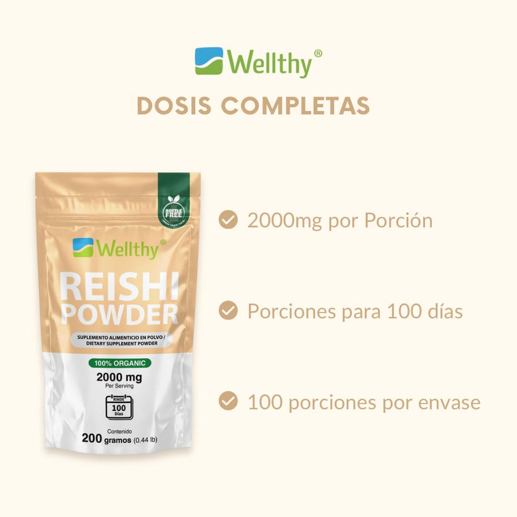 Wellthy reishi powder 100-day supply