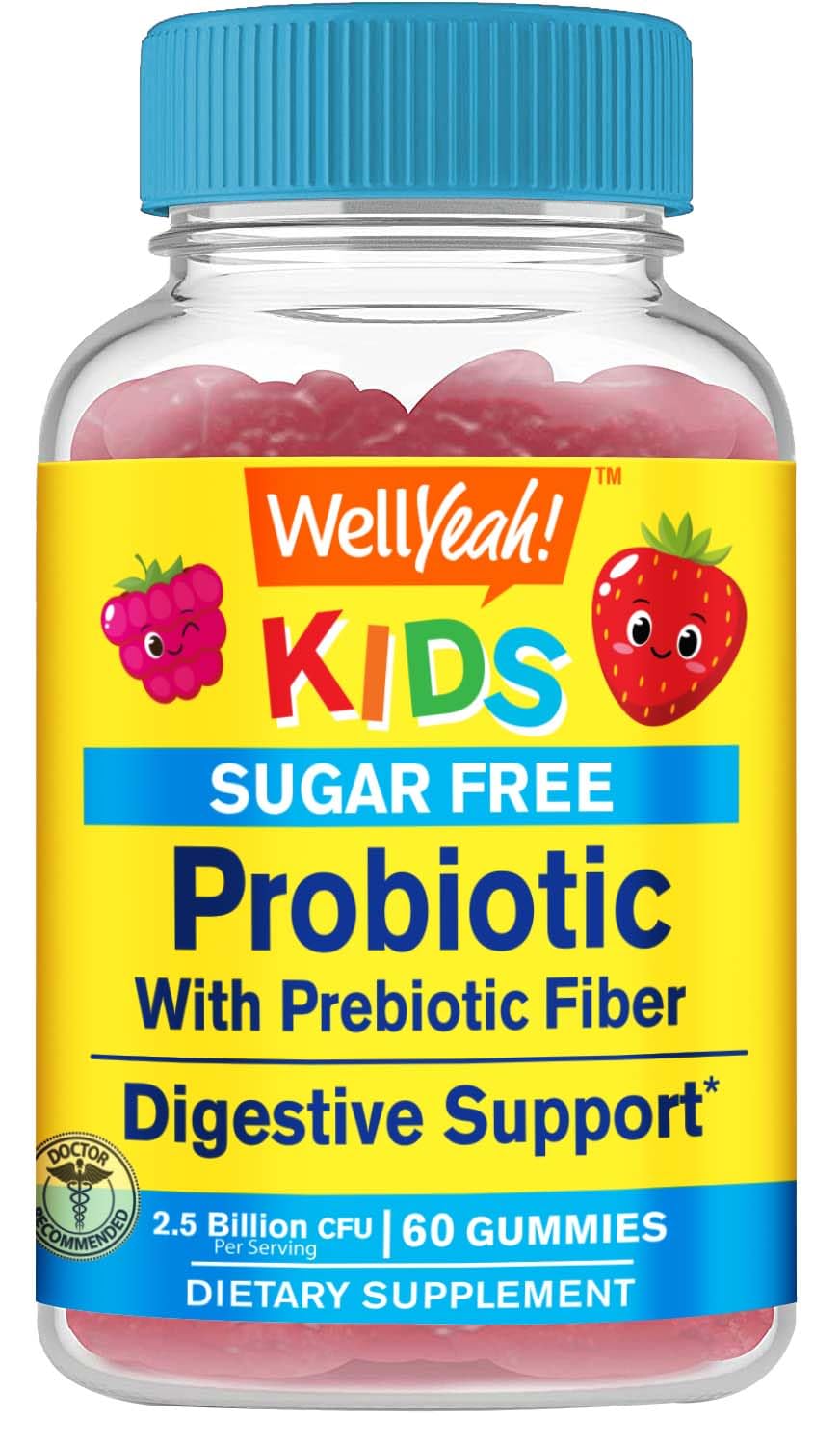 WellYeah kids probiotic gummies sugar free