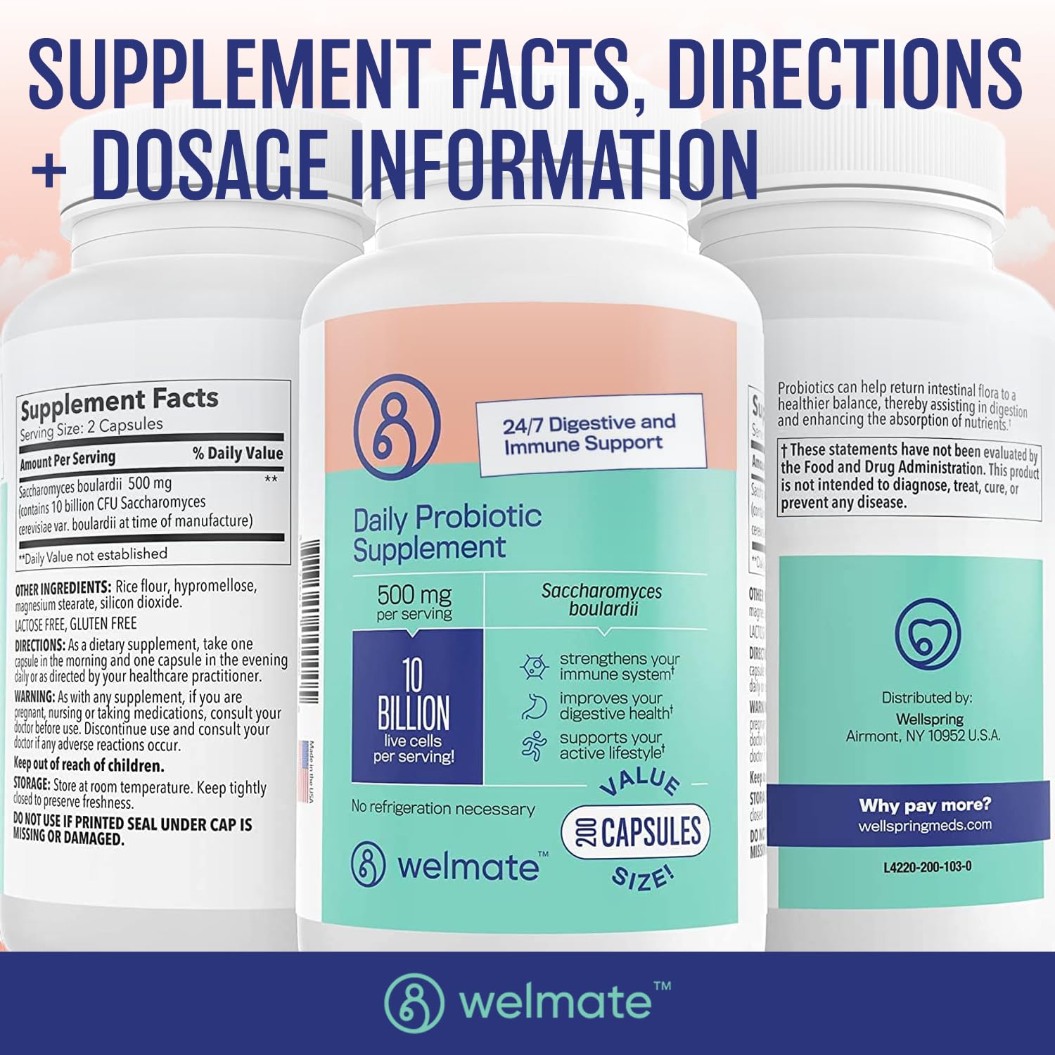 WELMATE Saccharomyces Boulardii benefits