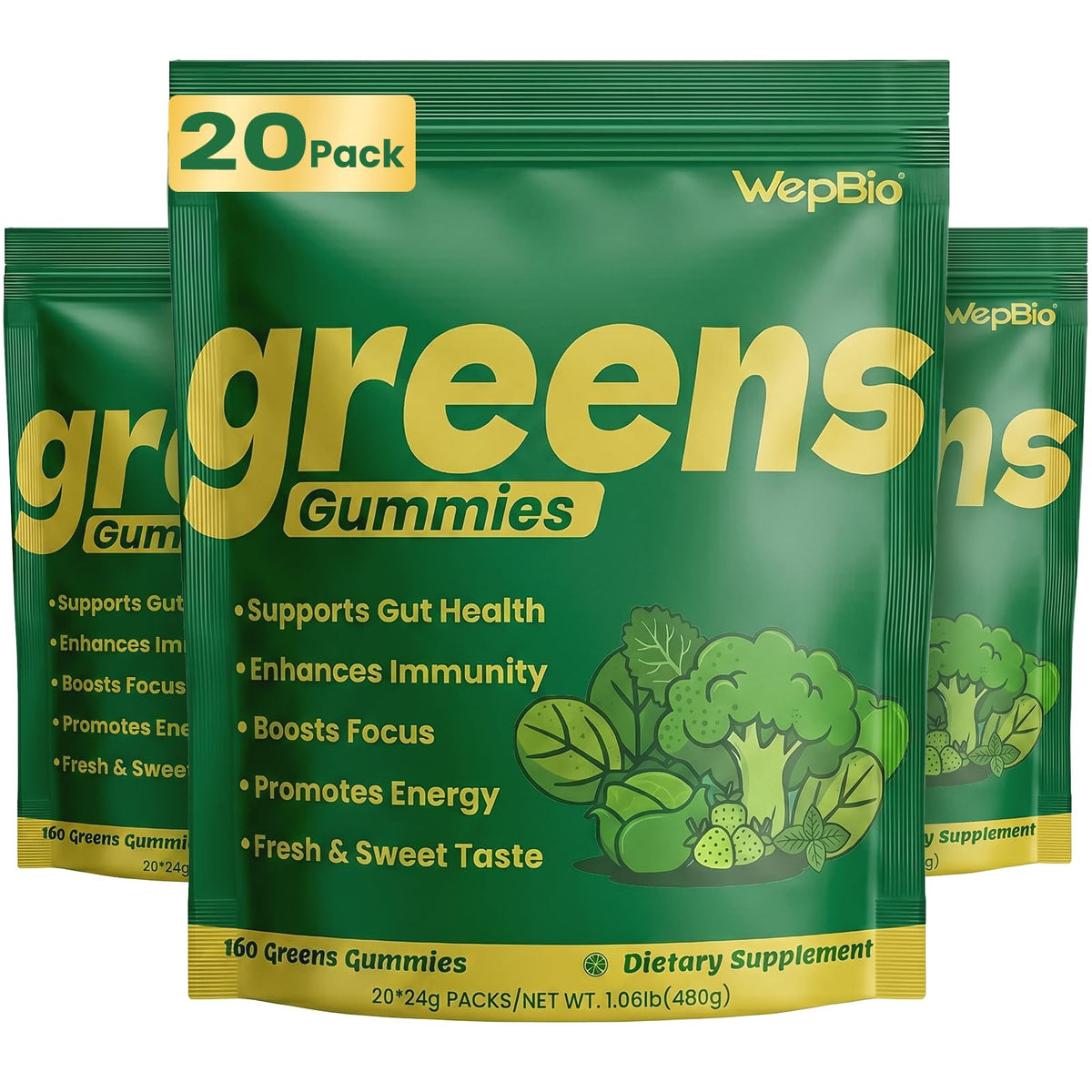 WepBio Greens Daily Gummies benefits