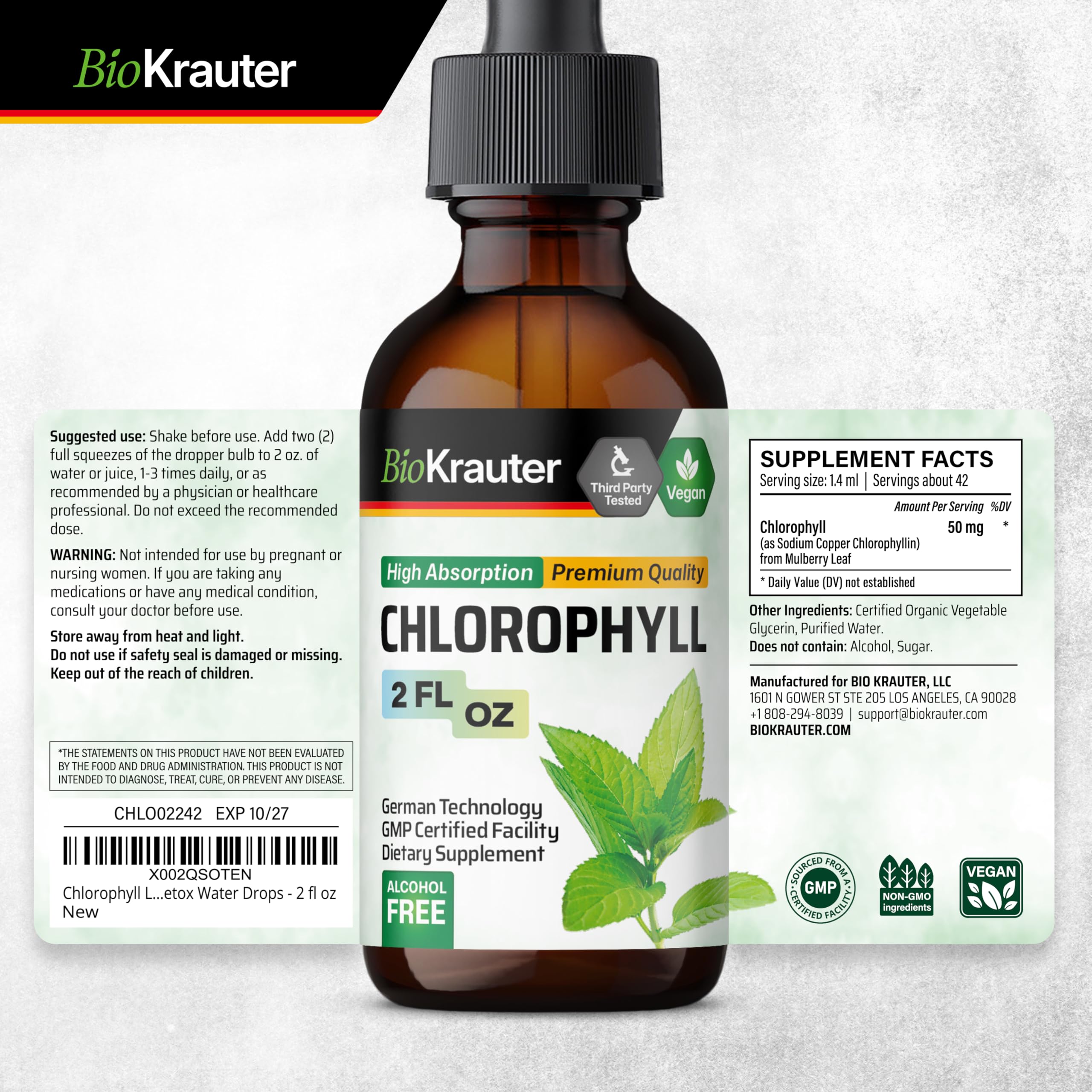 what does chlorophyll taste like in drinks