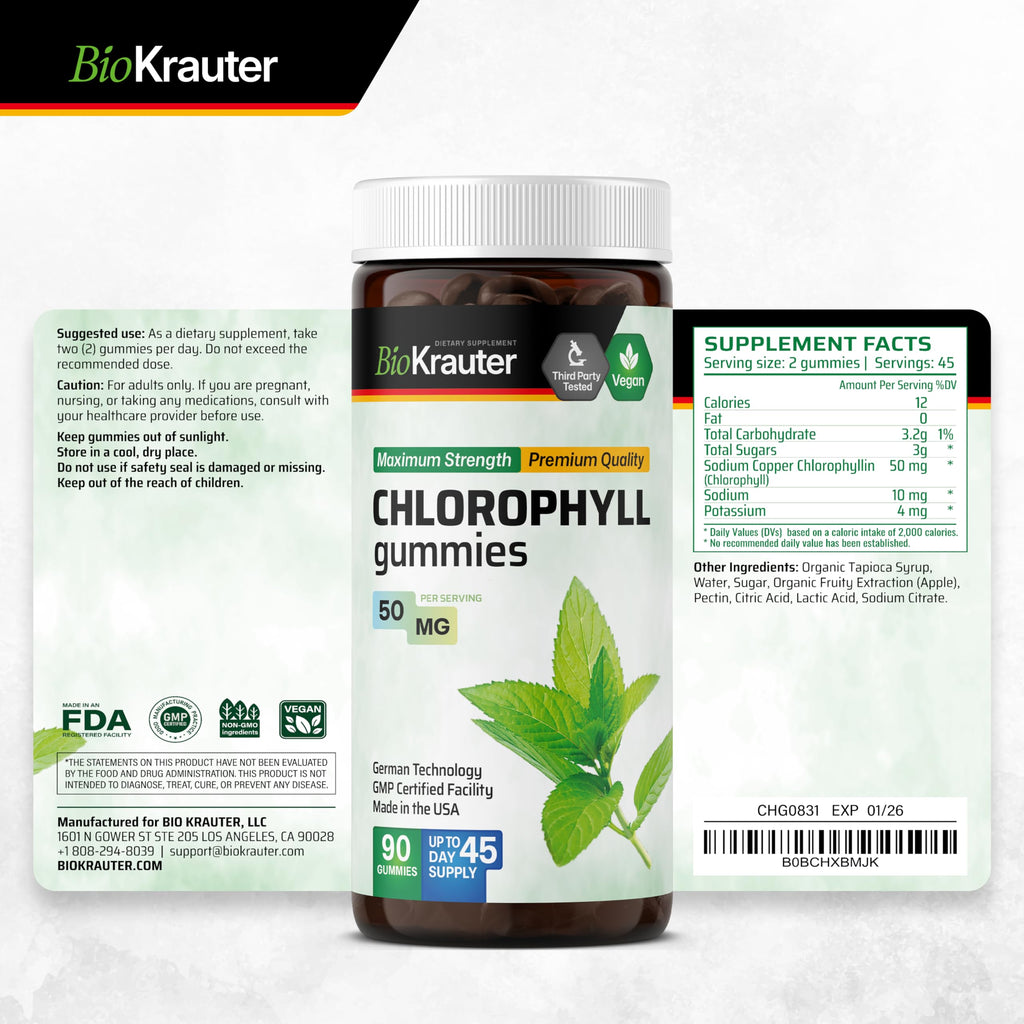what does chlorophyll taste like in gummies