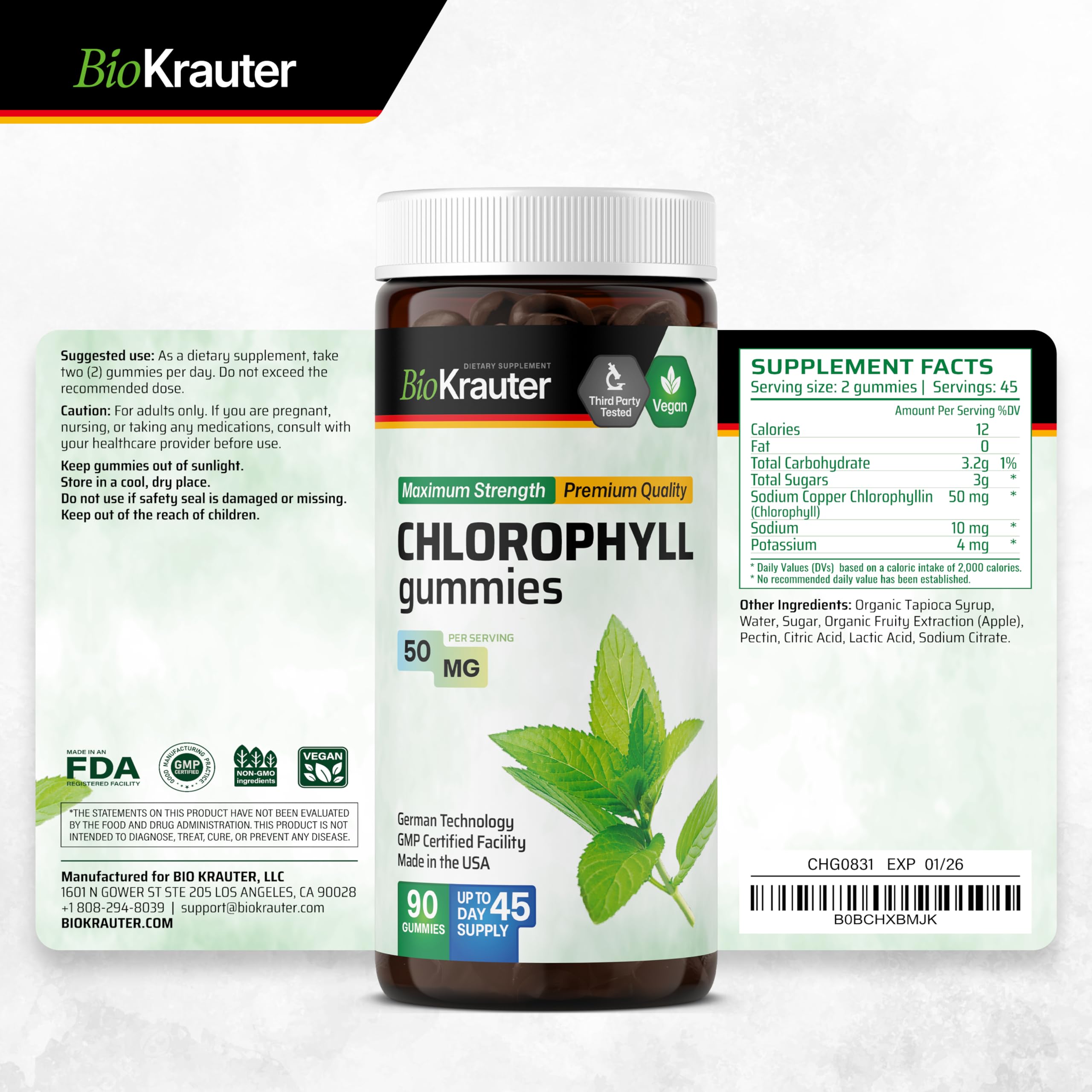 what does chlorophyll taste like in gummies