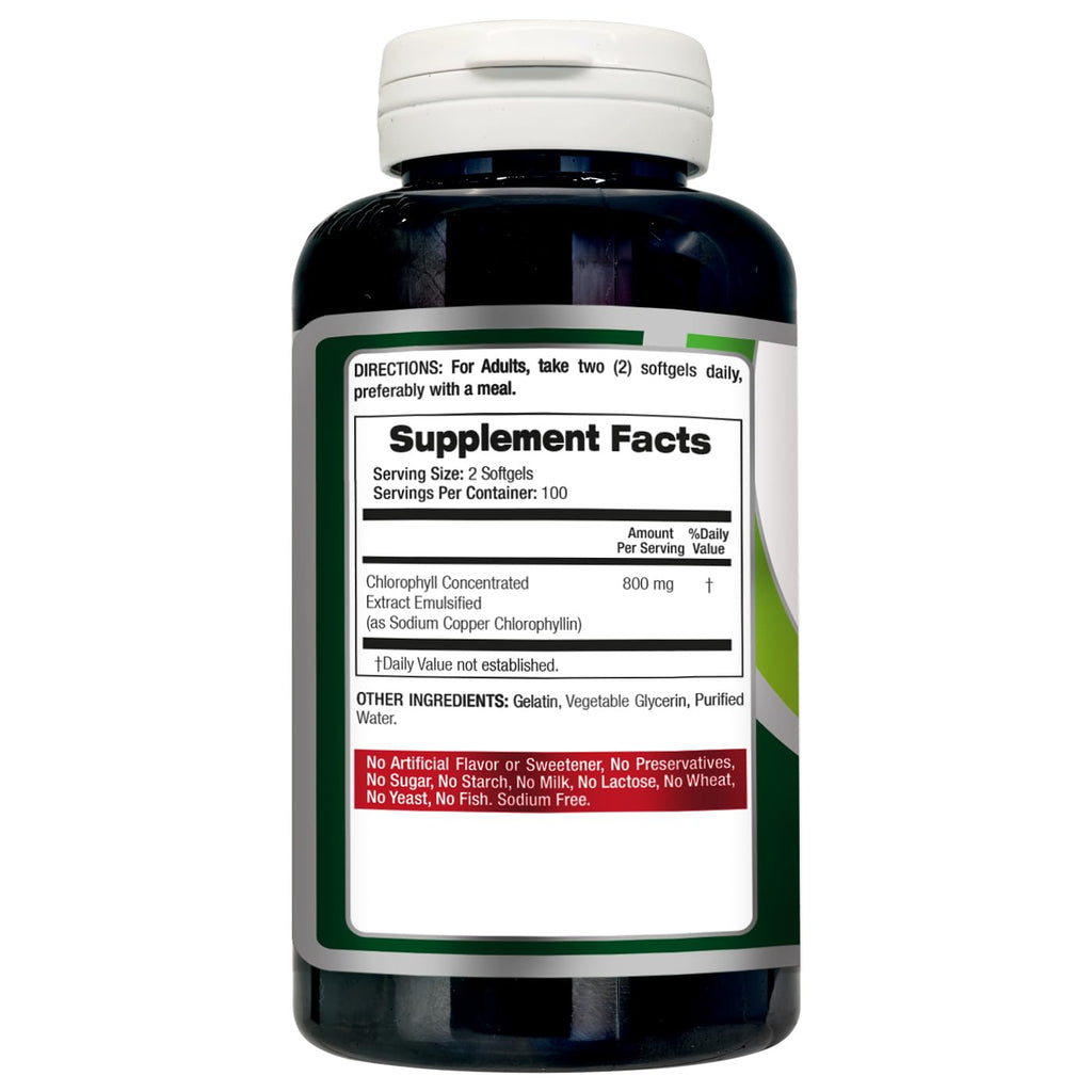what does chlorophyll taste like in softgels