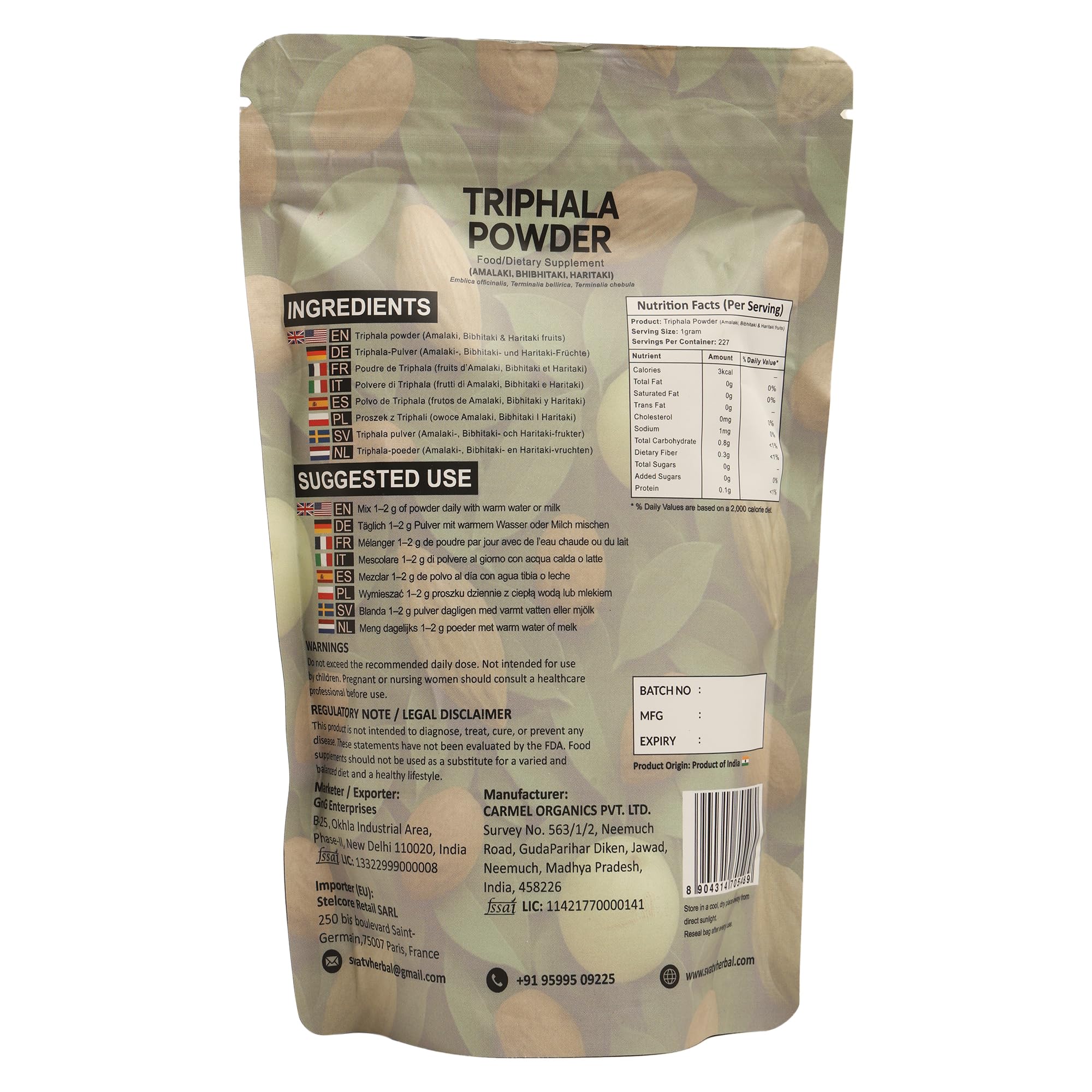 What is triphala powder for detoxification