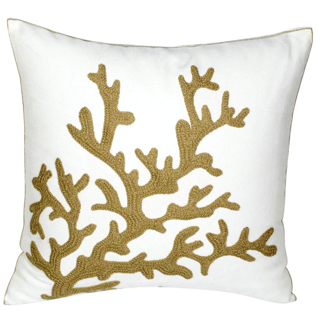 Wheat-Coral kids vitamins pillow cover