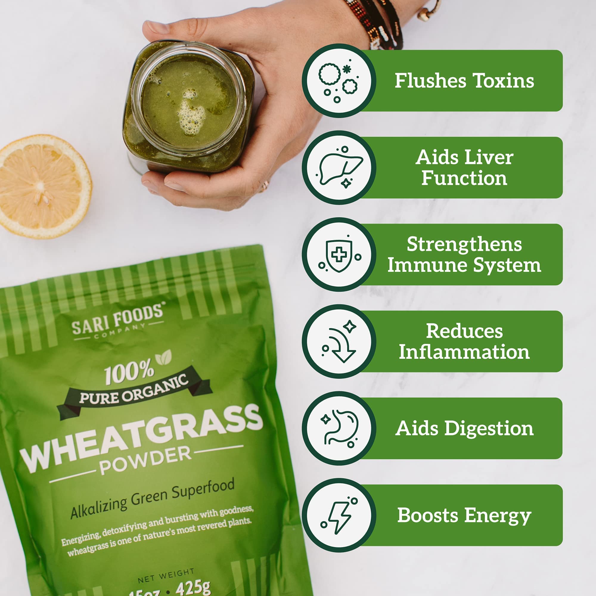 wheatgrass powder for healthy digestion
