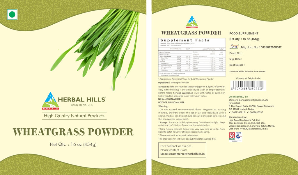 Wheatgrass powder for immune support