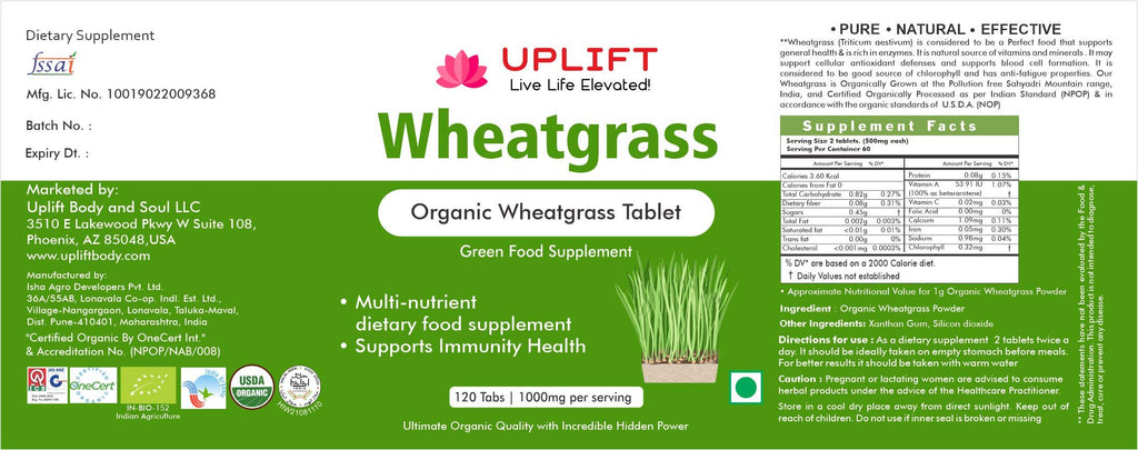 wheatgrass tablets for healthy lifestyle