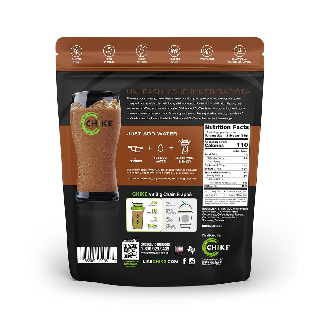 whey protein iced coffee drink
