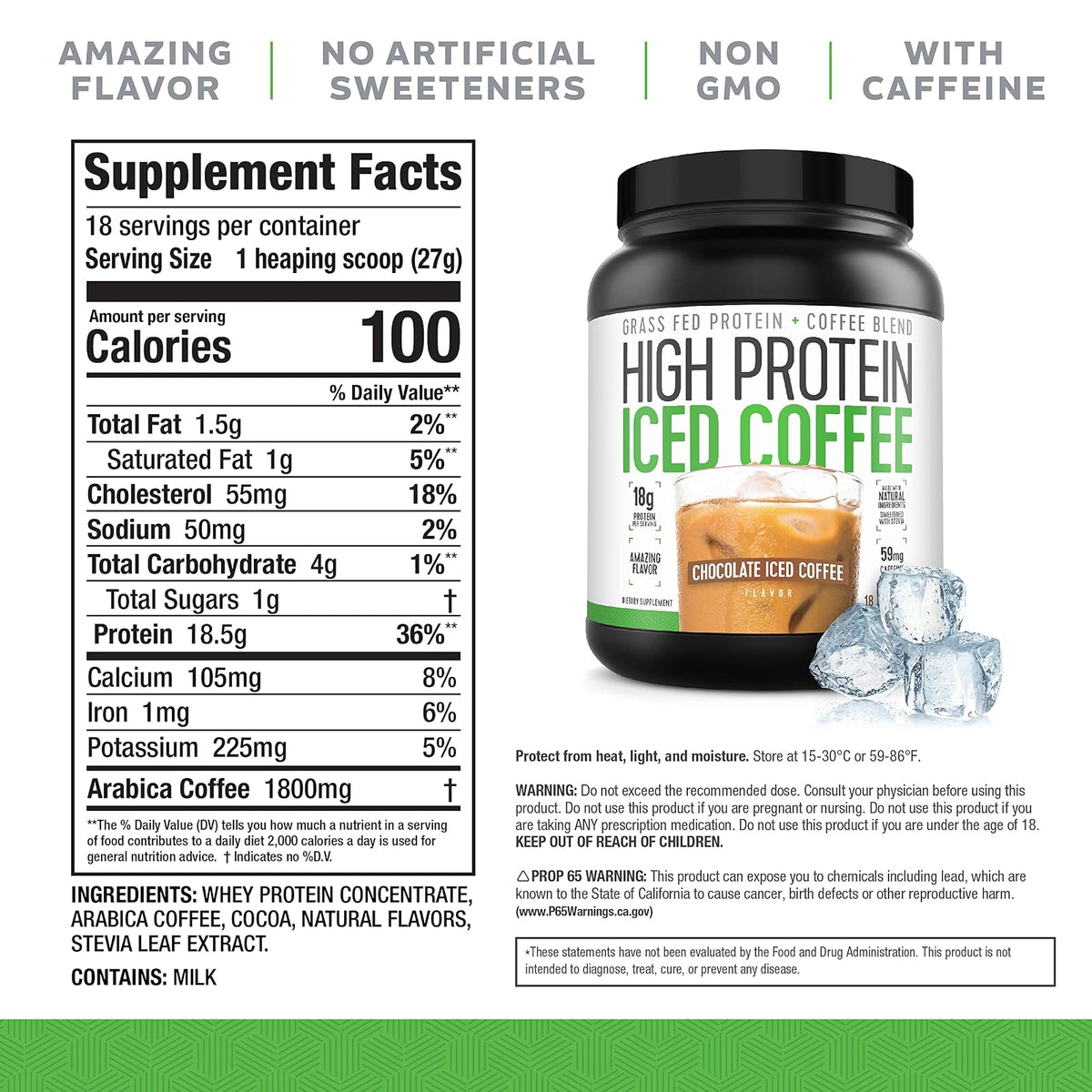 whey protein iced coffee drink