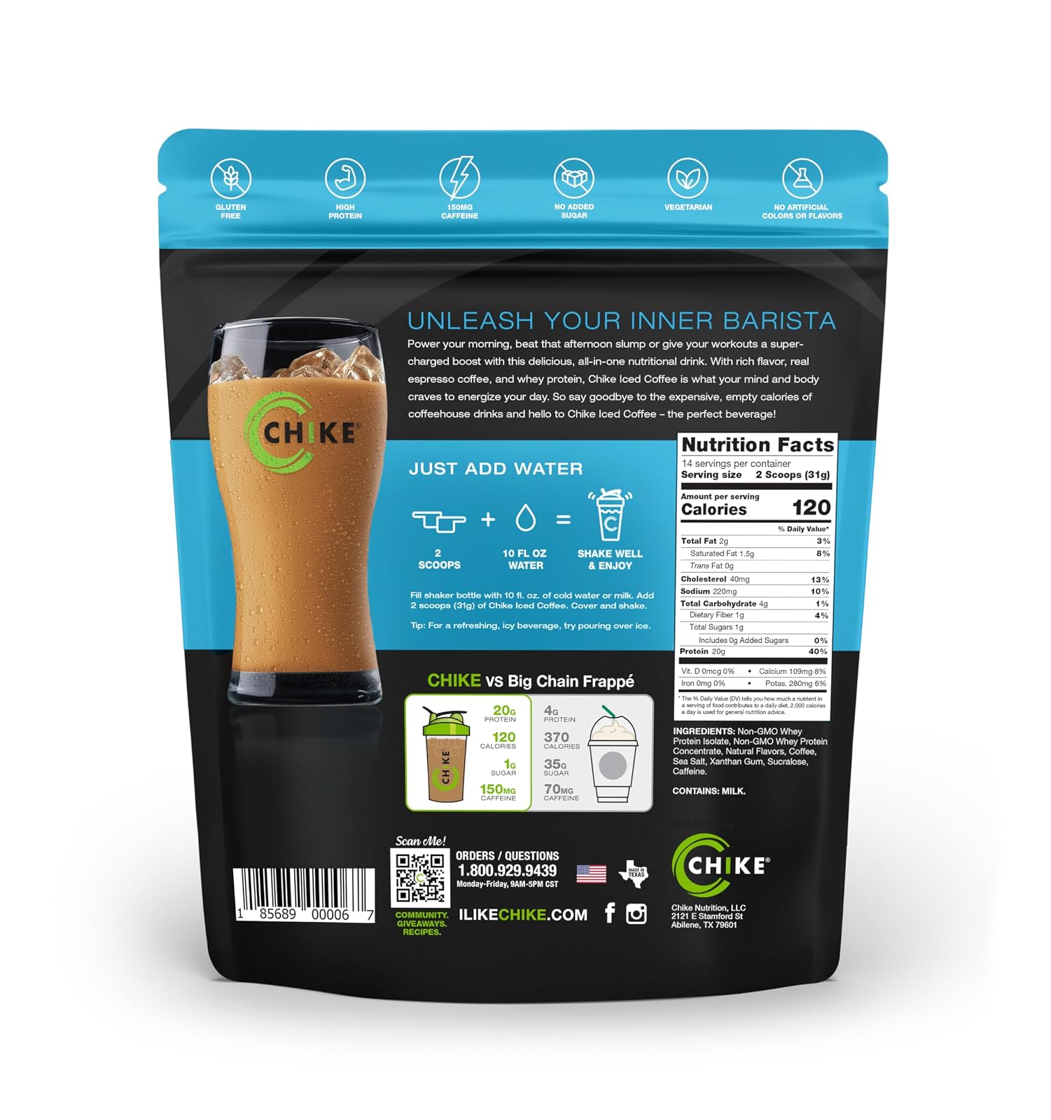 whey protein iced coffee mix