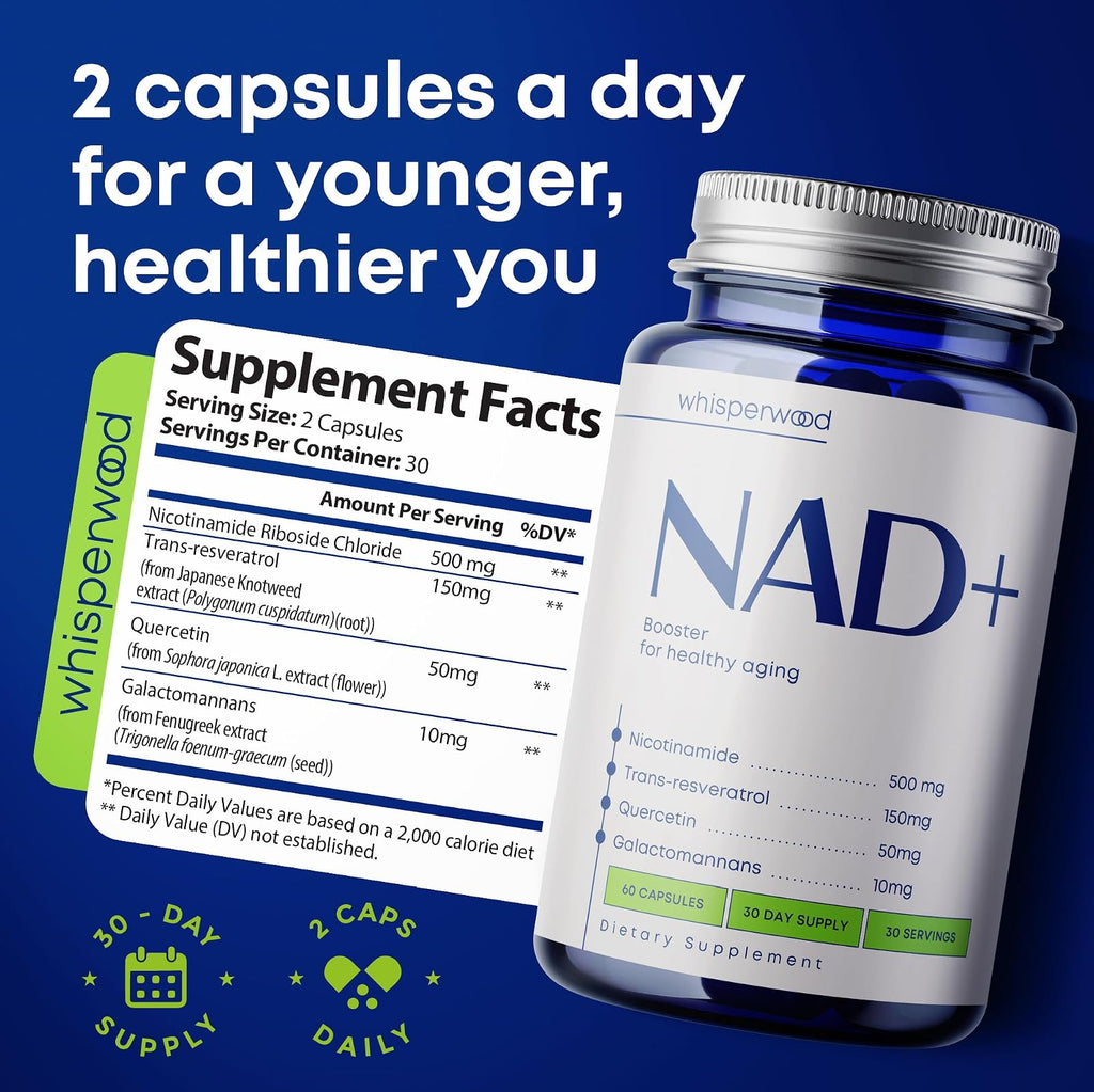 WHISPERWOOD NAD+ capsules for wellness