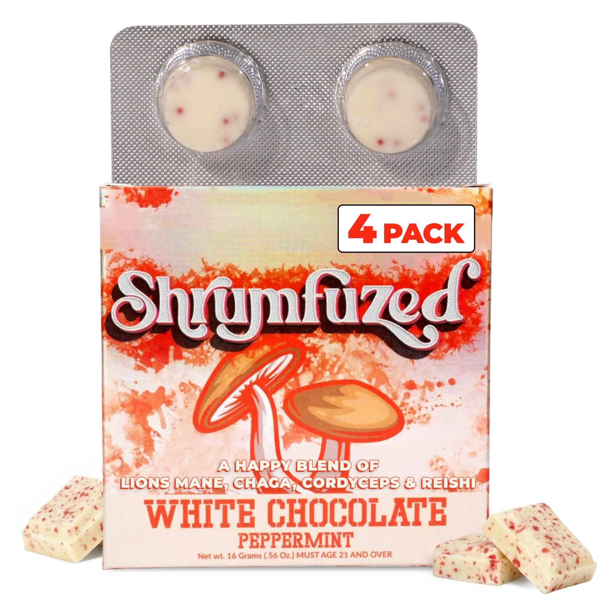 white chocolate peppermint mushrooms