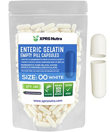 white enteric coated capsules for supplements