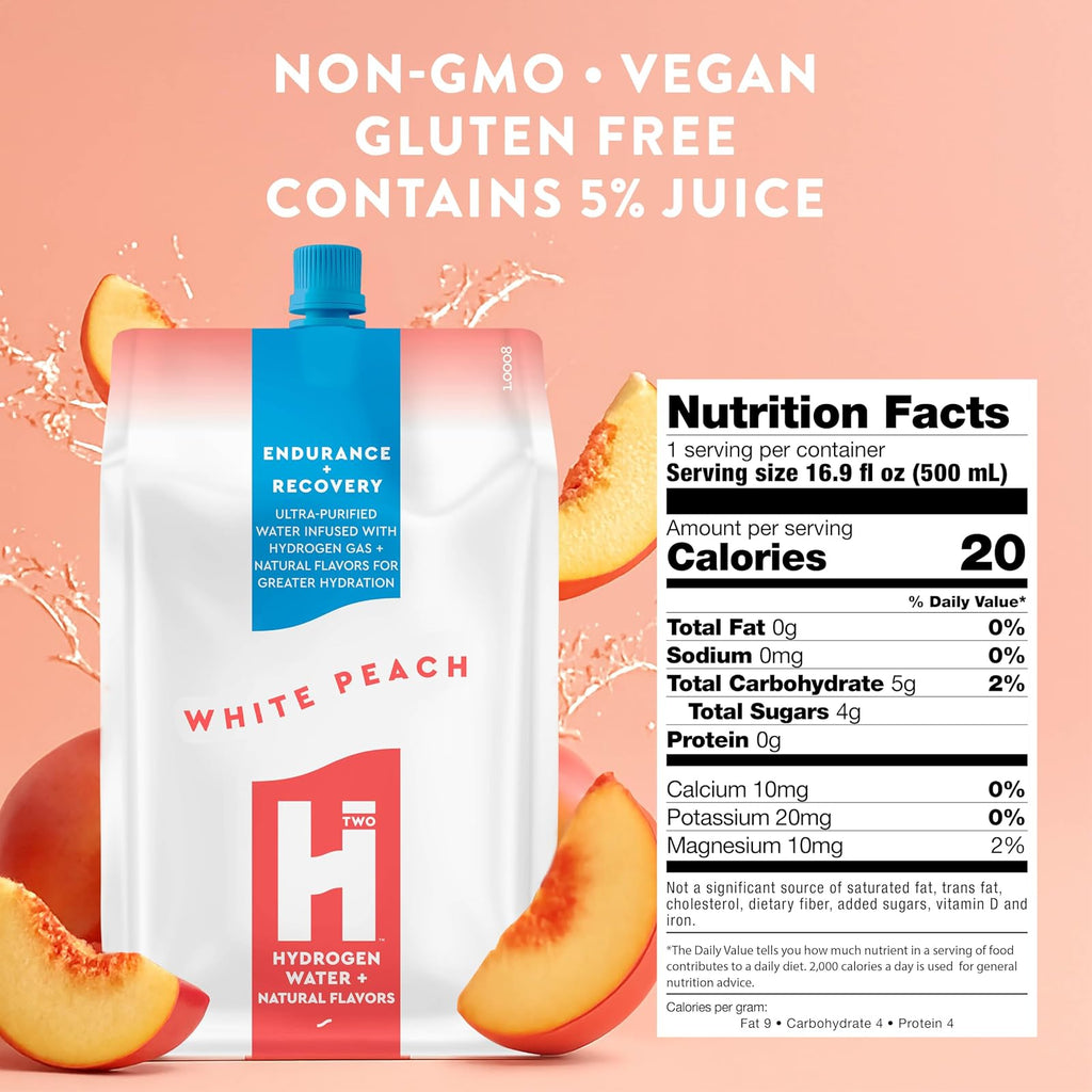 white peach flavour hydration drink