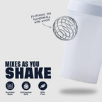 white shaker bottle for pre-workout