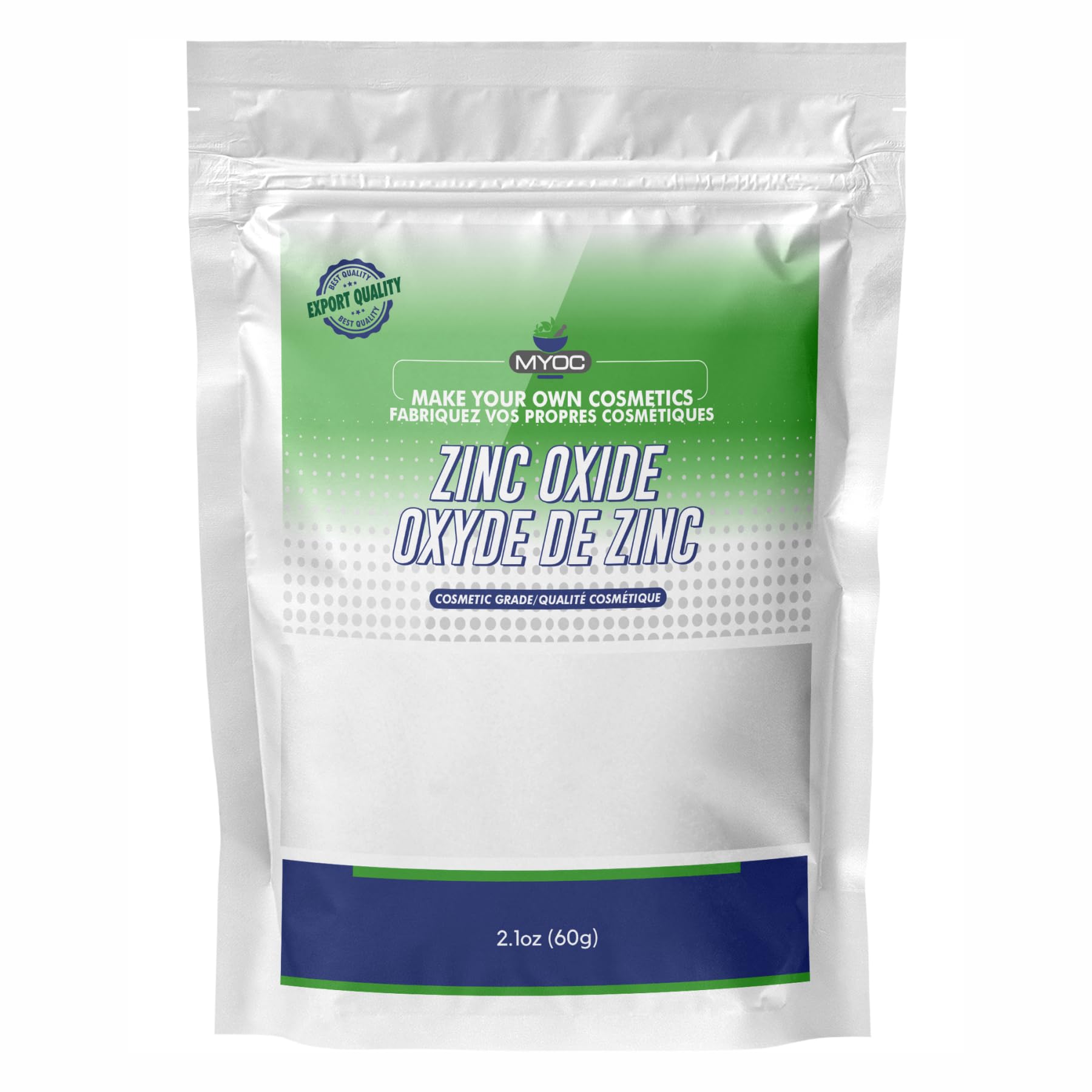 White zinc oxide powder for skincare